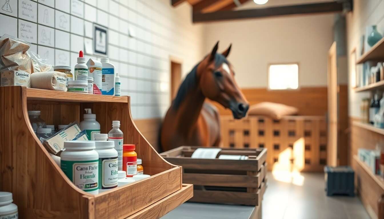 Soins équins : préparez une pharmacie efficace pour votre cheval